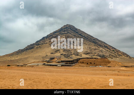 The Moche archaeological site of the Huaca de la Luna or the Moon ...