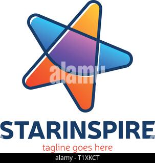 Star inspire creative and colorful logotype design Stock Vector Image ...