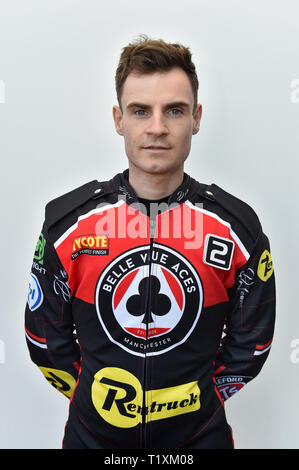 Steve Worrall during the Belle Vue Aces Media Day at the National ...