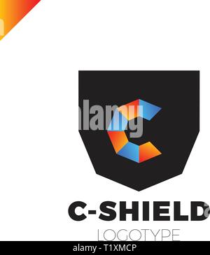 Letter S monogram and shield sign combination. Line art logo design ...