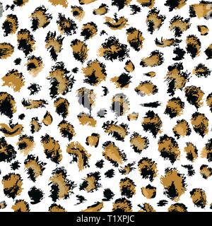 Leopard skin Seamless. Flat and solid color style Stylized Spotted ...