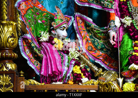 ISKCON Temple, Hare Krishna Hills, Delhi, India Stock Photo - Alamy