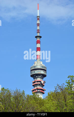 TV tower in Pecs Hungary with Mecsek hills Stock Photo - Alamy