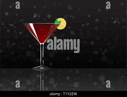 Official cocktail icon, The Unforgettable Bacardi cartoon illustration ...