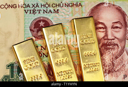 10000 dong bank note of Vietnam. Dong is the national currency of ...