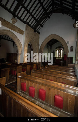 Ashton Church Northamptonshire pews arch Cross wood Wooden red carpet ...