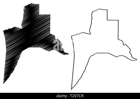 Basra City (Republic of Iraq, Basra Governorate) map vector ...