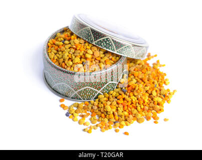 Bee pollen baskets isolated on white background Stock Photo - Alamy