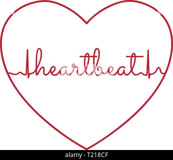 red heart line Stock Vector Image & Art - Alamy