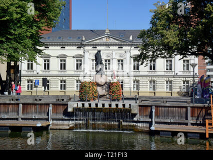 Klaipeda, Lithuania. 07th July, 2018. Historic houses and the Amberton ...