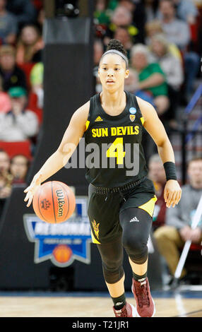 March 29, 2019: Arizona State Sun Devils guard Iris Mbulito (23) during ...