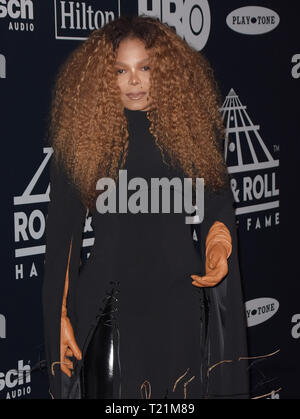 Inductee Janet Jackson attends the 2019 Rock & Roll Hall of Fame ...