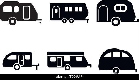 RV Camper Silhouette Set Stock Vector Image & Art - Alamy