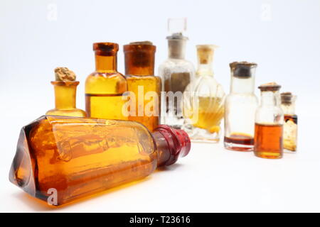 Antique Medicine Bottles, 1800s Victorian Era Stock Photo - Alamy