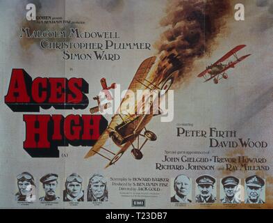 Aces High (1976) Publicity information, Film poster, Date: 1976 Stock ...