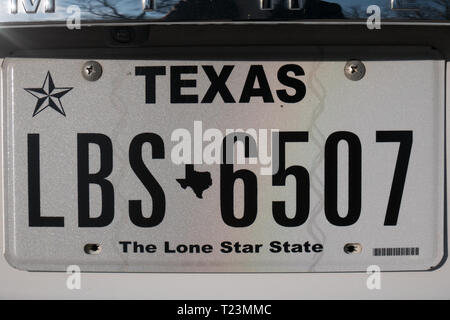 Texas car license plate Stock Photo - Alamy