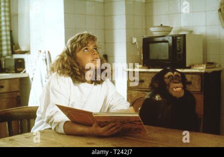 Link (1986) Elisabeth Shue, Jed the Chimpanzee, Date: 1986 Stock Photo ...