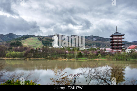 Dai Kannon of Kita no Miyako park, Ashibetsu, Hokkaido, Japan, Asia ...