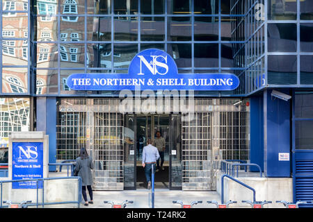 The iconic blue Northern & Shell Building, 10 Lower Thames Street in ...