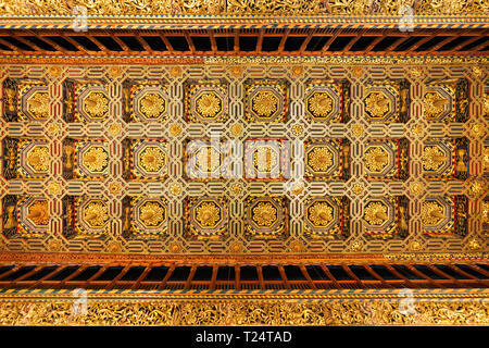 ZARAGOZA, SPAIN - OCTOBER 01, 2017: Aljaferia Palace or Palacio de la ...