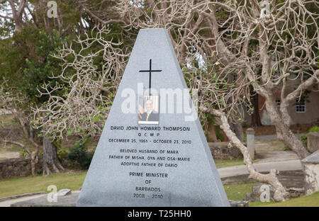 The grave of David John Howard Thompson, Prime minister of Barbados in ...