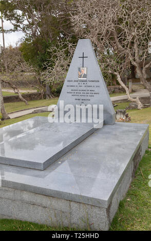 The grave of David John Howard Thompson, Prime minister of Barbados in ...