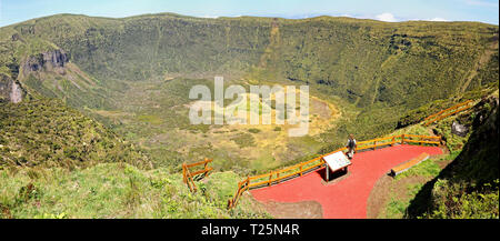 Portugal, Azores, Faial Island, Caldeira do Inferno, volcanic crater ...