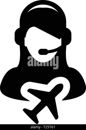 Ticket Customer service icon vector male person profile symbol for ...