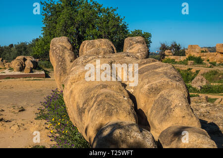 Gaint Atlas sculpture, Temple of the Olympian Zeus, Valley of the ...