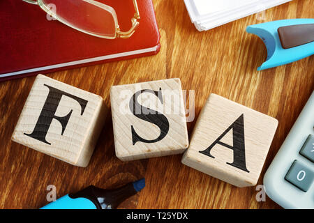 fsa flexible spending account concept with icon set template banner ...