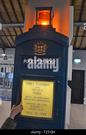 An old Police public telephone post, London, England Stock Photo - Alamy