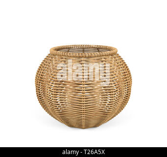 weave rattan basket wood Stock Photo - Alamy