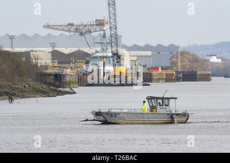 Renfrew-Yoker Ferry, River Clyde, Renfrew, Glasgow, Scotland Stock ...