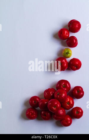 Fresh Malpighiaceae fruit or cherry in burlap sack Stock Photo - Alamy