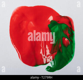 Abstract green watercolor painted circle isolated on white background ...