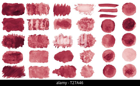 Red brushstroke - Hand painted banner Stock Photo - Alamy
