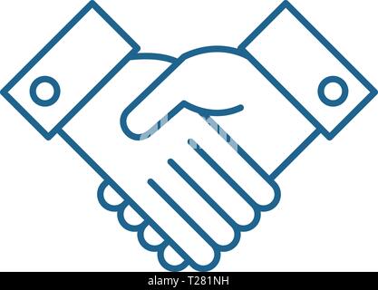 Acknowledge line icon, vector. Acknowledge outline sign, concept symbol ...