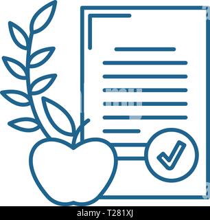 Balanced diet line icon concept. Balanced diet vector linear ...