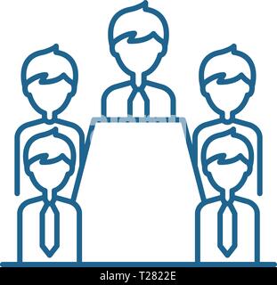 Board of directors line icon concept. Board of directors vector linear ...
