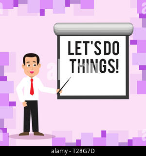 Writing note showing Make Things Happen. Business concept for you will ...