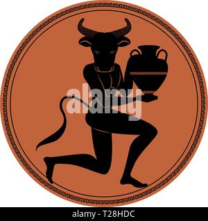 Vector illustration of taurus greek zodiac sign symbol Stock Vector ...