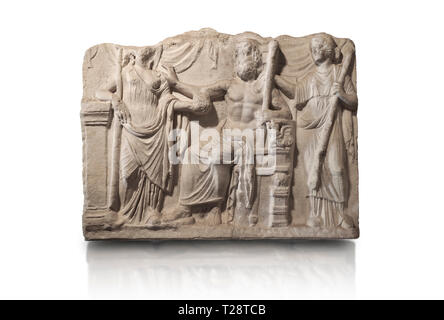 Roman relief sculpture of the Marriage of Zeus and Leto Hieros Gamos ...