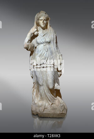 Roman statue of Selene. Marble. Perge. 2nd century AD. Inv no 2014/201 ...