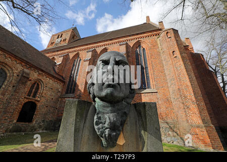Bust of Johann Heinrich Voss in Otterndorf, Lower Saxony, northern ...