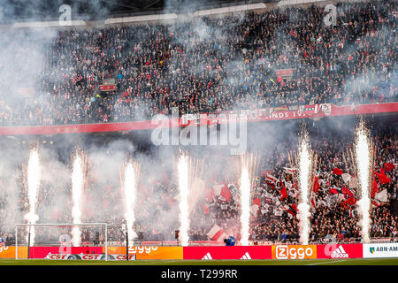 AMSTERDAM, 31-03-2019 football, Dutch Eredivisie Season 2018 - 2019 ...