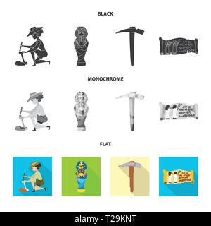 archaeologist,sarcophagus,pickaxe,scroll,girl,pharaoh,pick,papyrus ...