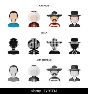 Isolated object of imitator and resident logo. Collection of imitator ...