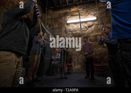 bell ropes tower ringers ringing church churches pull pulling rope ...
