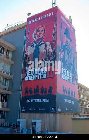 Outdoor advertising billboards for video game Stock Photo - Alamy