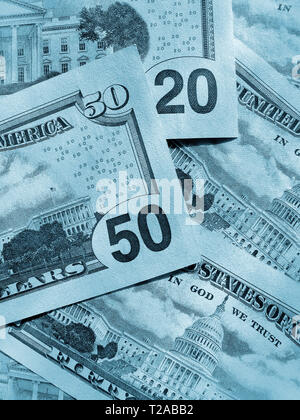 Blue abstract money background from dollars usa Stock Photo - Alamy